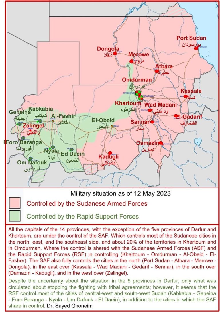 The military situation and the extent of the two sides’ control over ...